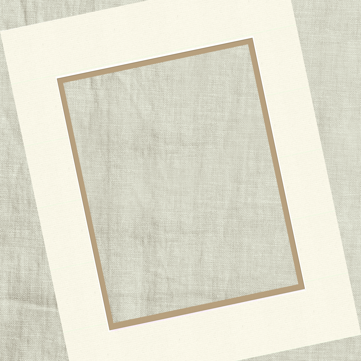 Antique White & Sahara Double Mats - Affordable Fine Art & Frames