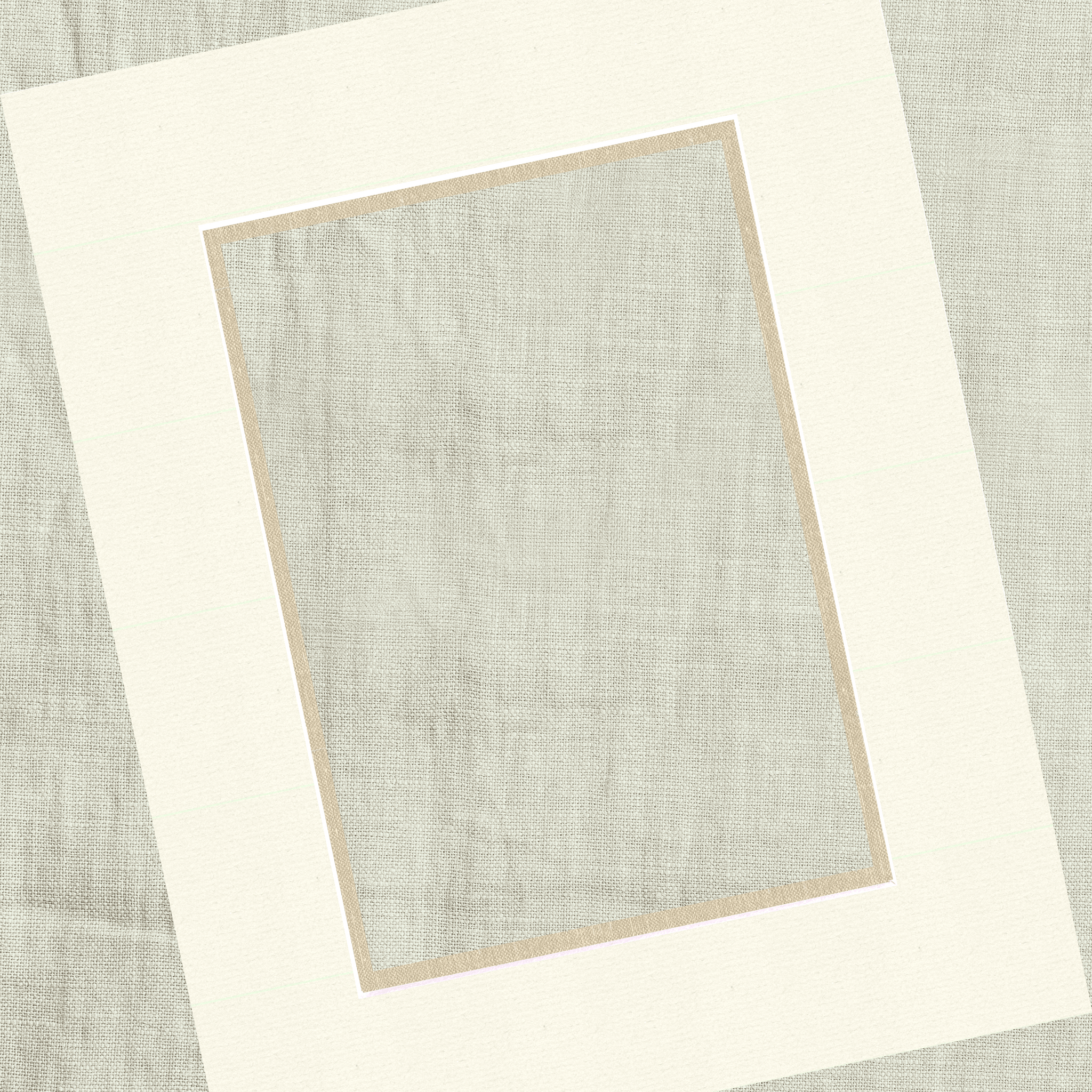 Sage & Ecru Custom Double Mat - Affordable Fine Art & Custom Frames