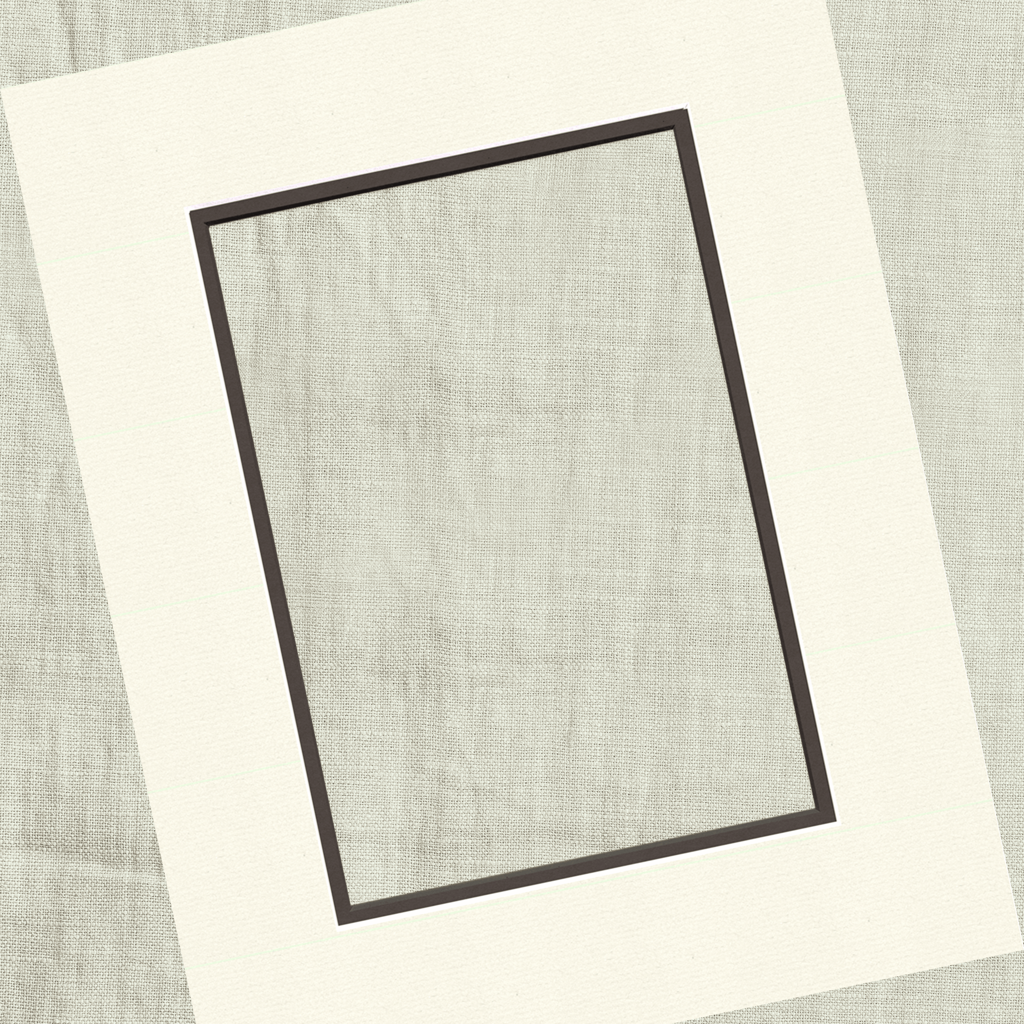 Antique White & Sable Double Mat - Affordable Fine Art & Custom Frames